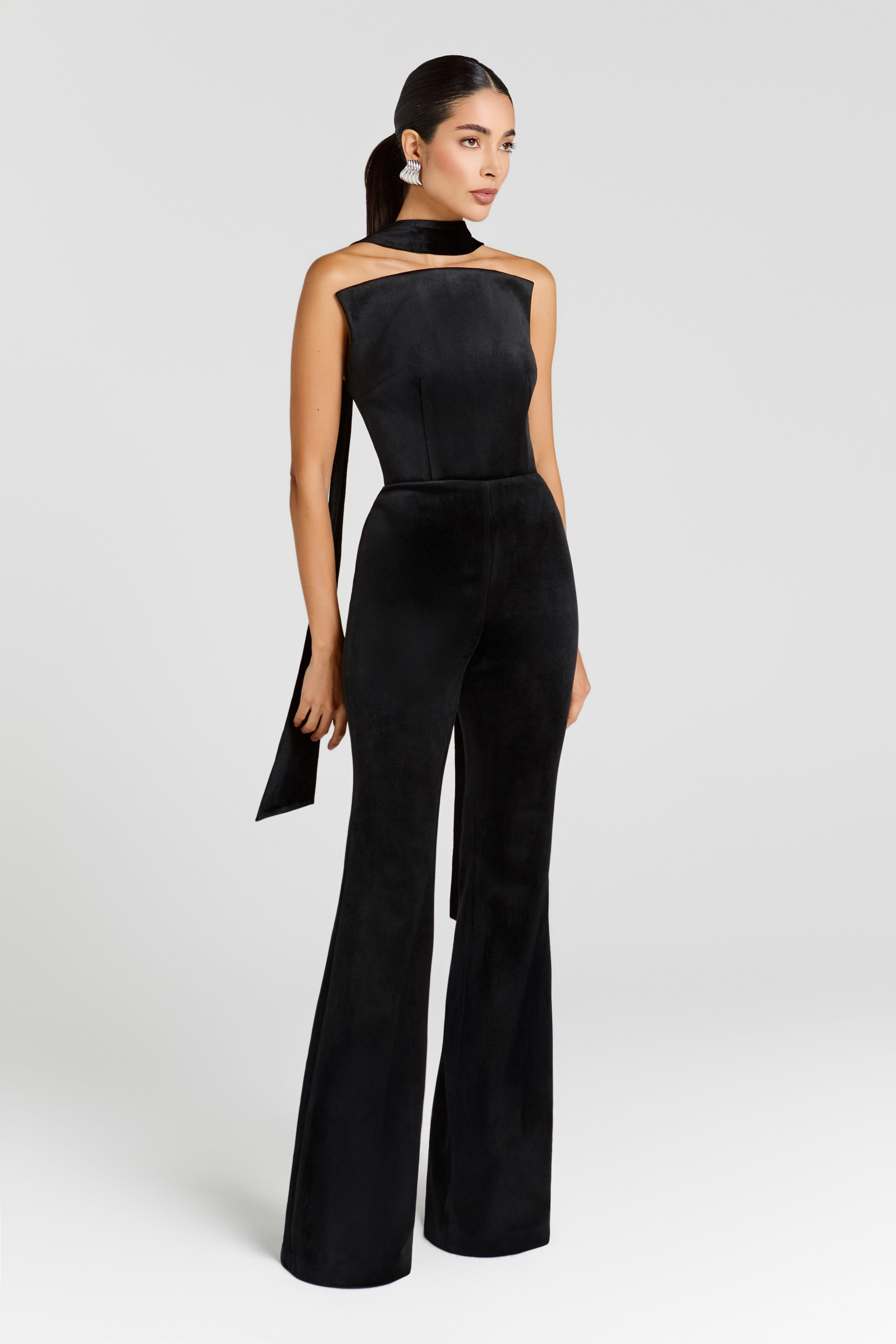 Talia Black Jumpsuit | NADINE MERABI